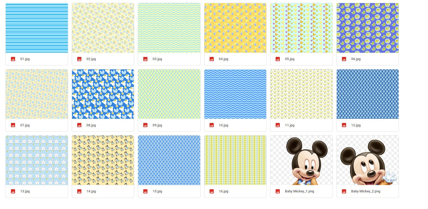 Baby Mickey Clipart Baby Mickey Paper Baby Mickey Digital - Etsy
