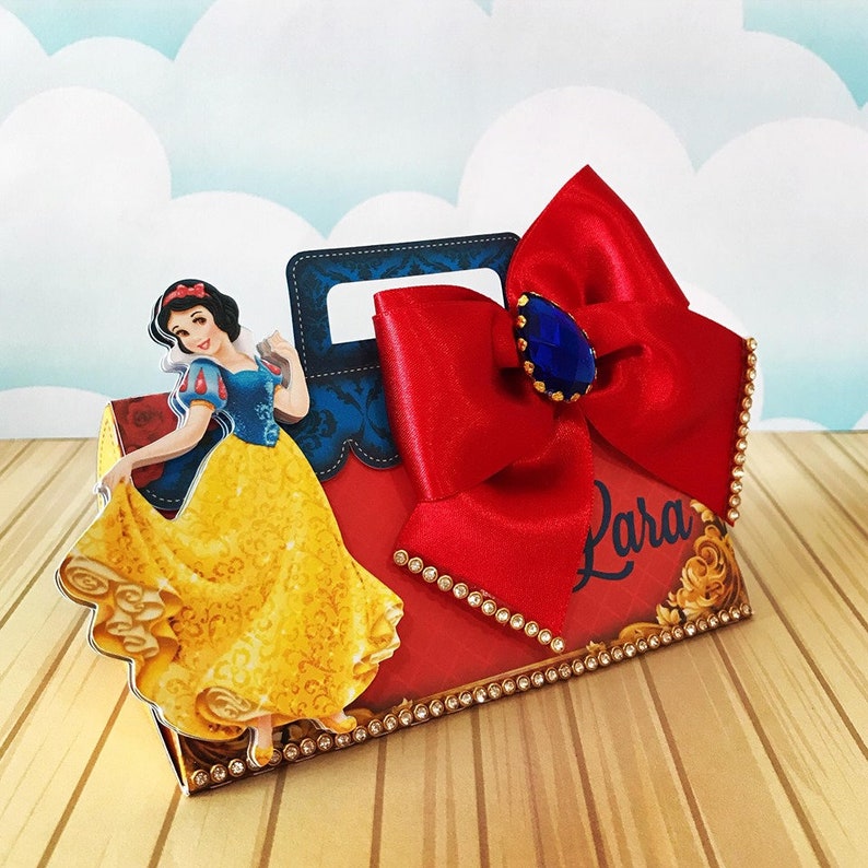 Snow White EASY Templates Favors Boxes Personalized Party - Etsy