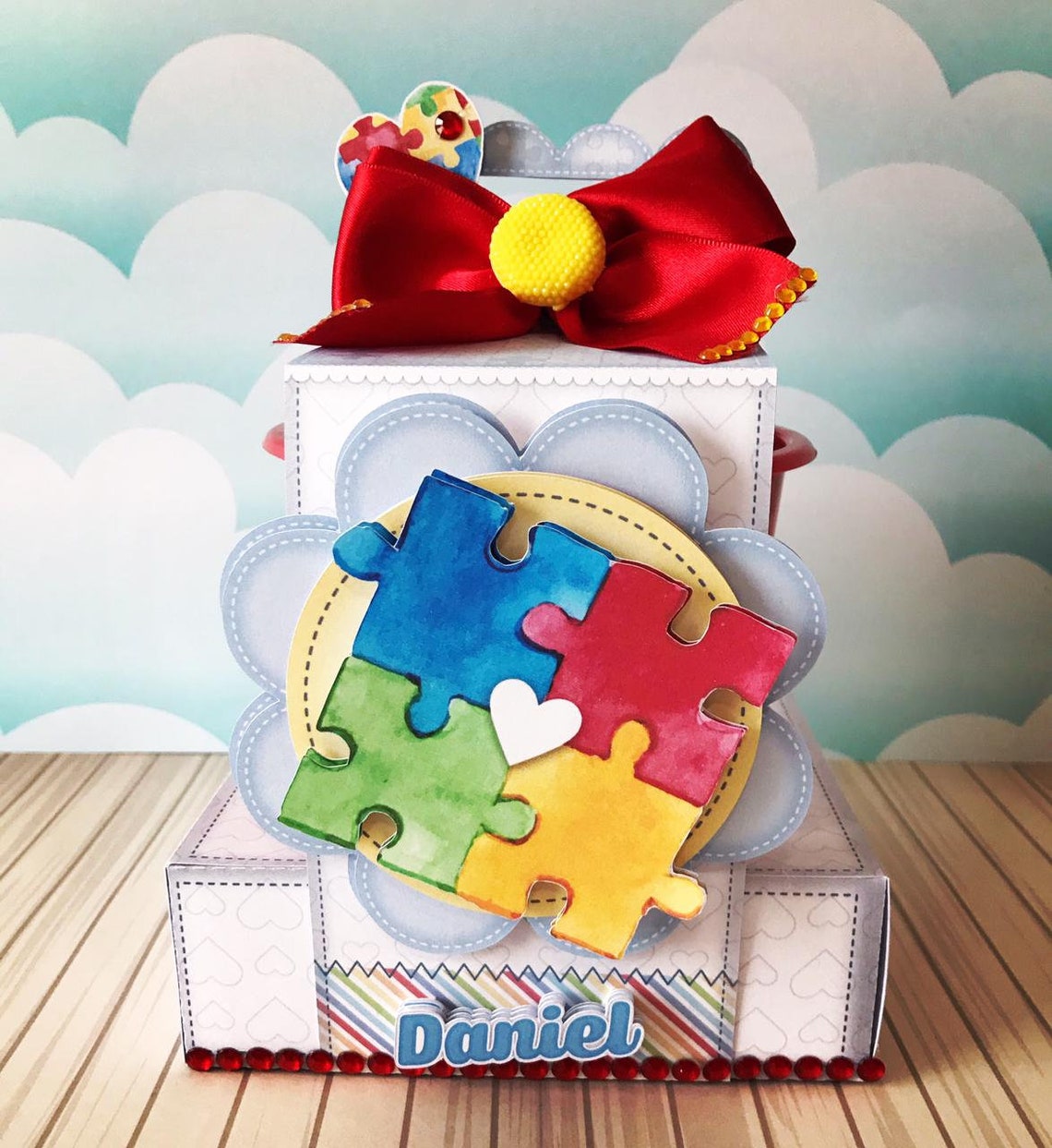 Autism Party Favors Boxes Personalized Party Supplies Tags | Etsy