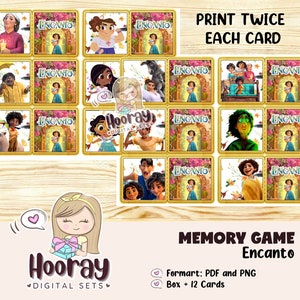 Digital Encanto Unofficial Memory Game Encanto Unofficial Matching Game ...