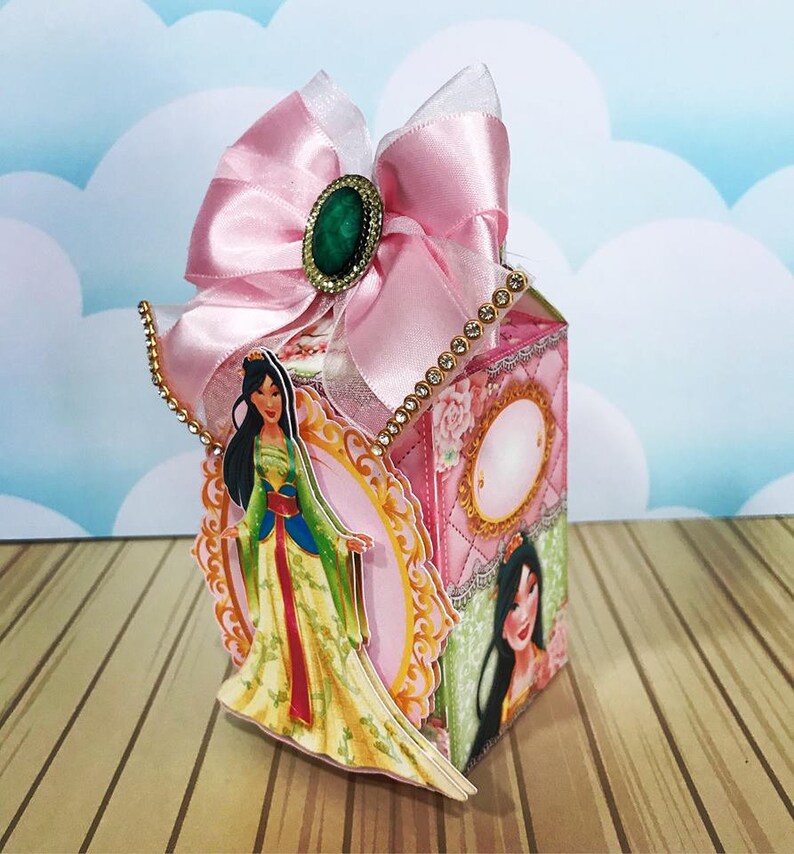 Mulan- Favors Boxes Personalized, Party Supplies Tags Digital, Cake ...