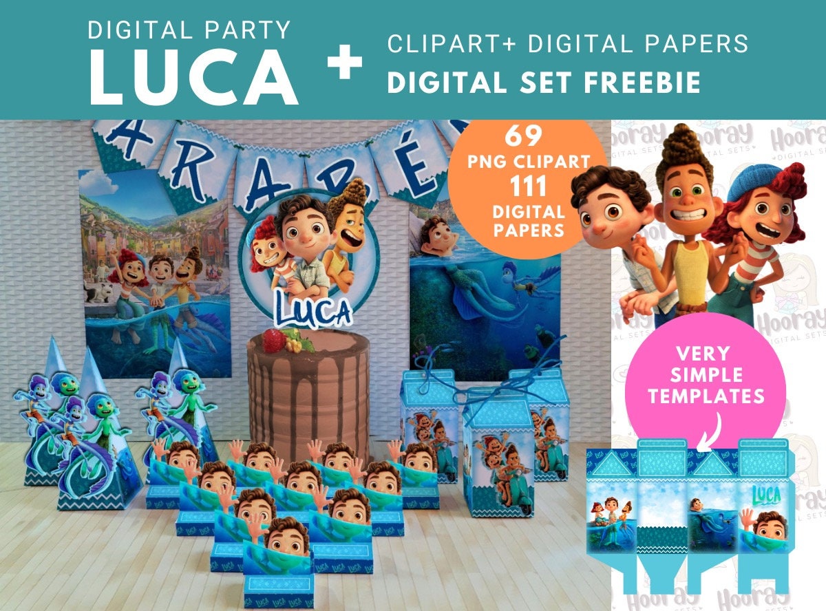 Luca Party Digital Set FREEBIE Favors Boxes Personalized, Party ...