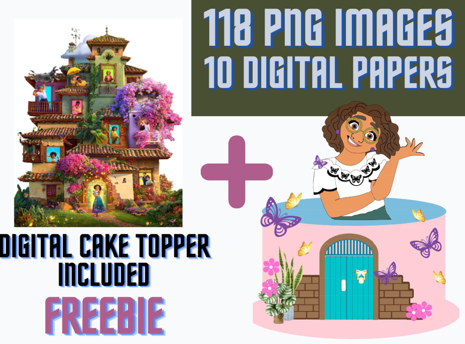 Set Encanto Clipart Encanto Paper Encanto Digital Paper Madrigal Family ...