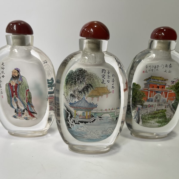 Painted Inside Snuff Bottles - Etsy
