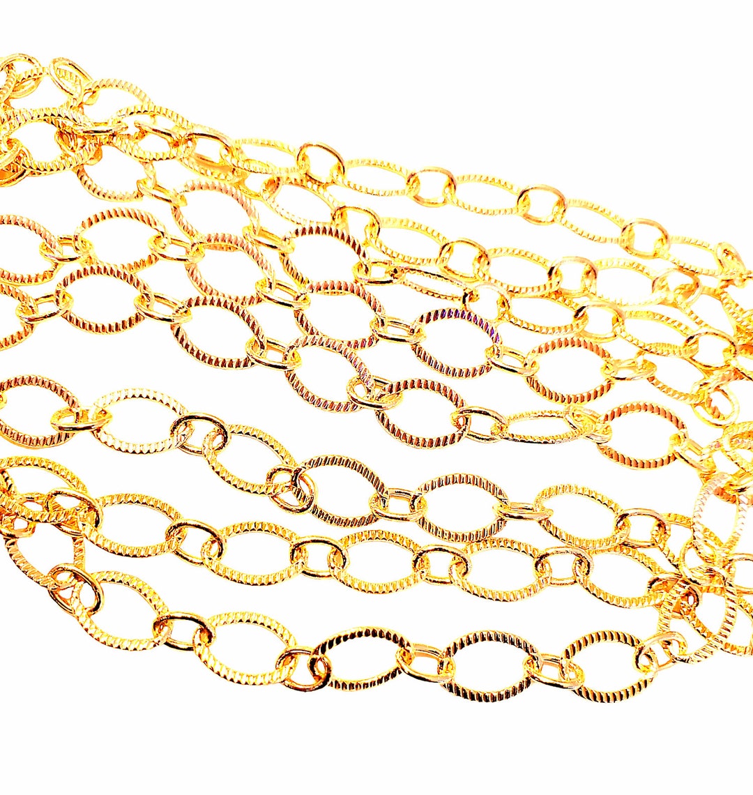 Gold Oval 6x9mm Link Chain per Foot - Etsy