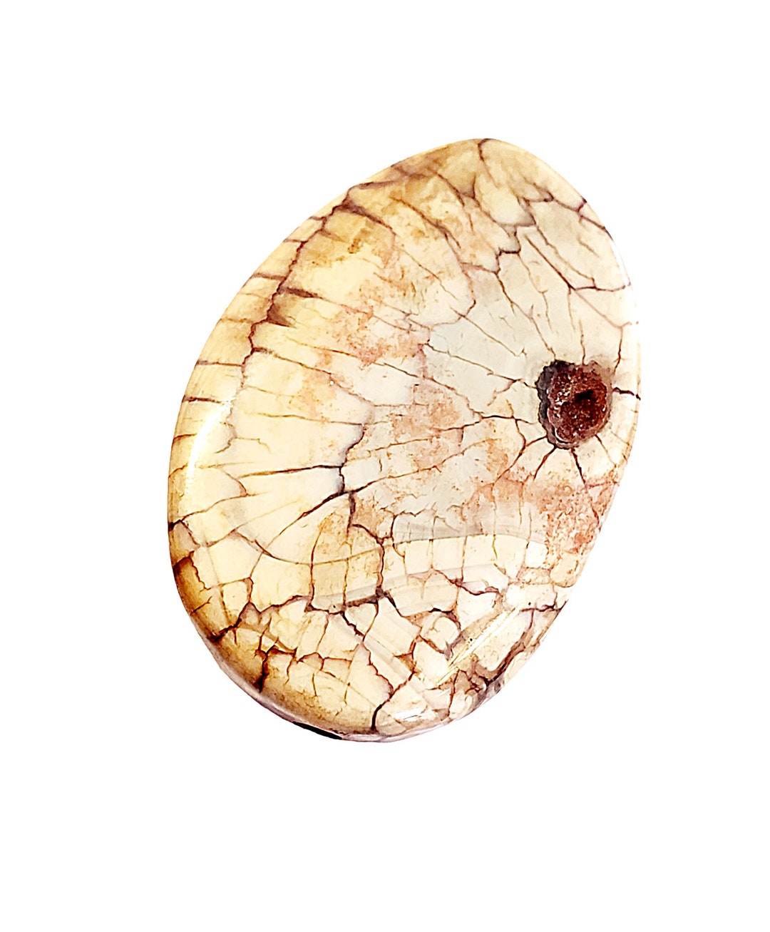 Gold Brown Fire Agate Oval 28x40mm Gemstone Focal Bead Pendant 1761 - Etsy