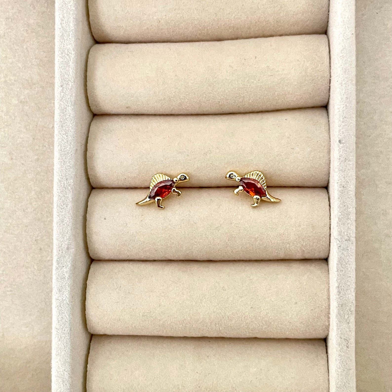 Tiny Spinosaurus Dino Studs Orange Spinosaurus Earrings 925 - Etsy