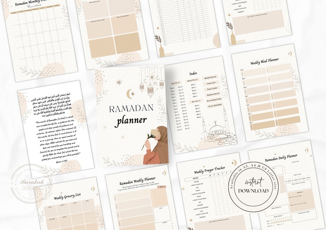 Printable Ramadan Planner, Digital Ramadan Planner, Muslim Planner ...