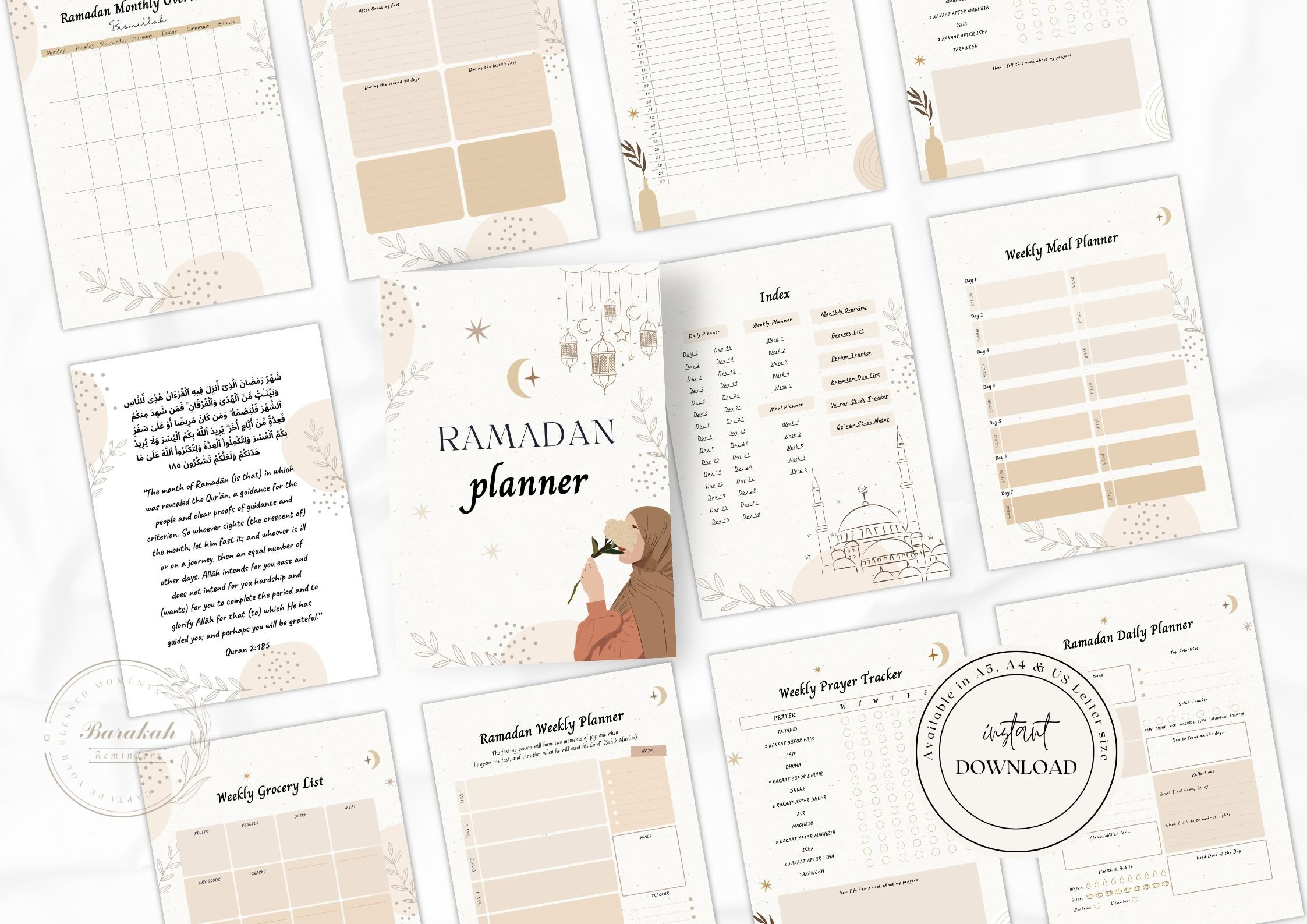 Printable Ramadan Planner, Digital Ramadan Planner, Muslim Planner ...