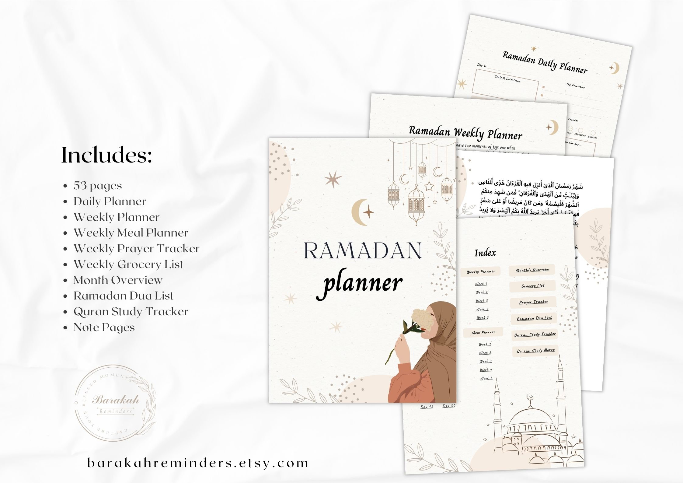 Printable Ramadan Planner, Digital Ramadan Planner, Muslim Planner ...