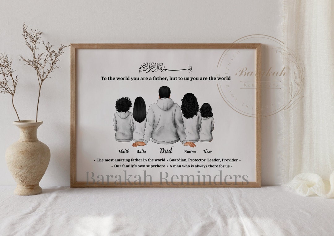 Dad Gifts, Dad Print, Muslim Dad Gifts, Gift for Dad, Gift for Muslim ...