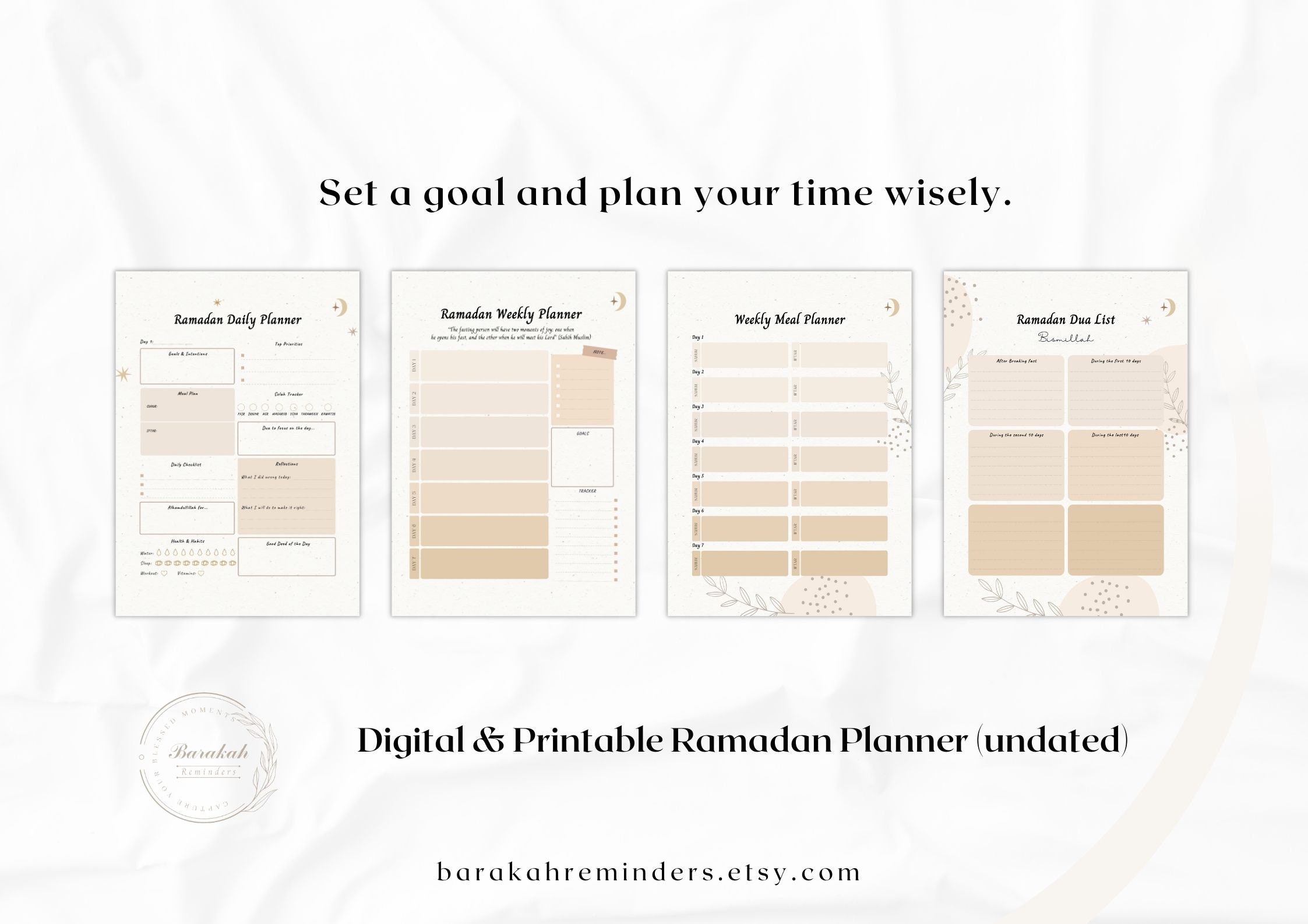 Printable Ramadan Planner, Digital Ramadan Planner, Muslim Planner ...