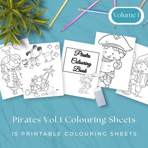 15 Pirate Colouring Sheets Vol.1, Pirate Printable, Pirate Activity ...