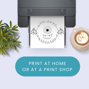 25 Monster Colouring Sheets Vol 1, Monster Printable, Monster Activity ...