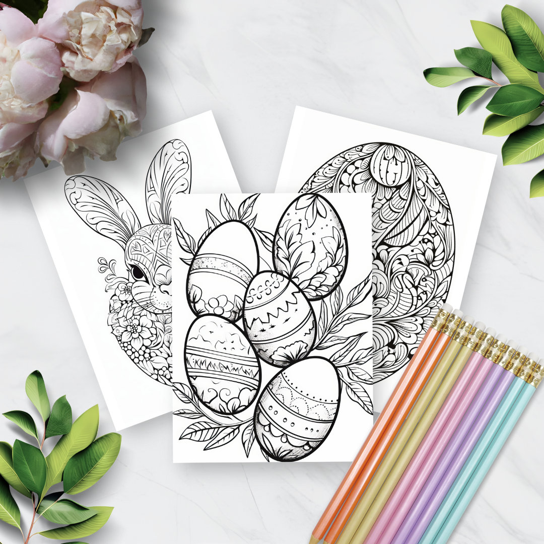 25 Easter Colouring Sheets, Easter Printable, Easter Activity, Spring ...