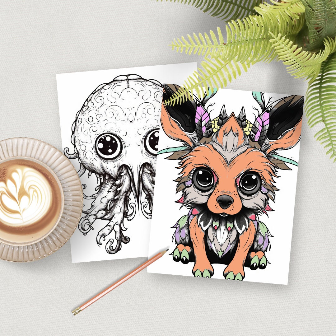 Creepy Creatures Colouring Sheets, Halloween Printable, Halloween ...