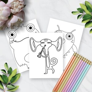 25 Monster Colouring Sheets Vol 1, Monster Printable, Monster Activity ...