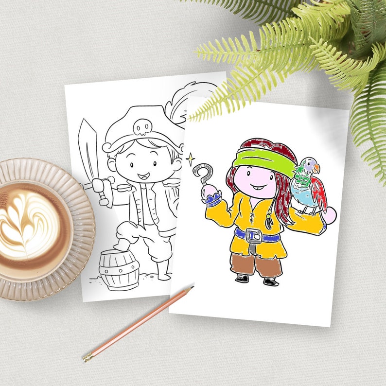 15 Pirate Colouring Sheets Vol.1, Pirate Printable, Pirate Activity ...