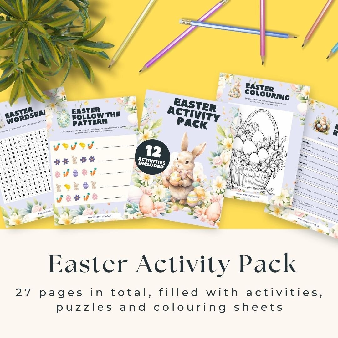 Easter Activity Pack, Printable Easter Activities, Spring Fun Prompts ...