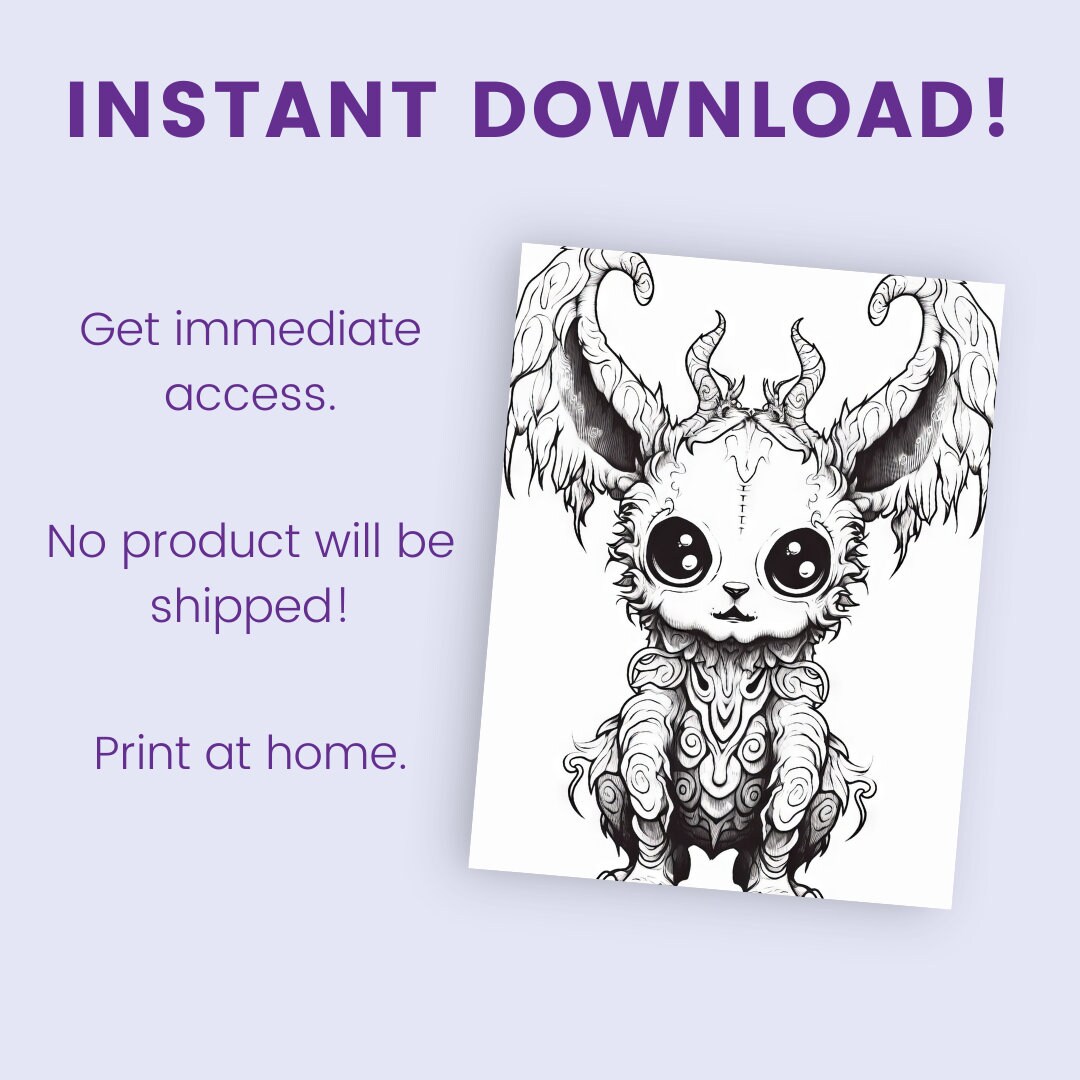 Creepy Creatures Colouring Sheets, Halloween Printable, Halloween ...