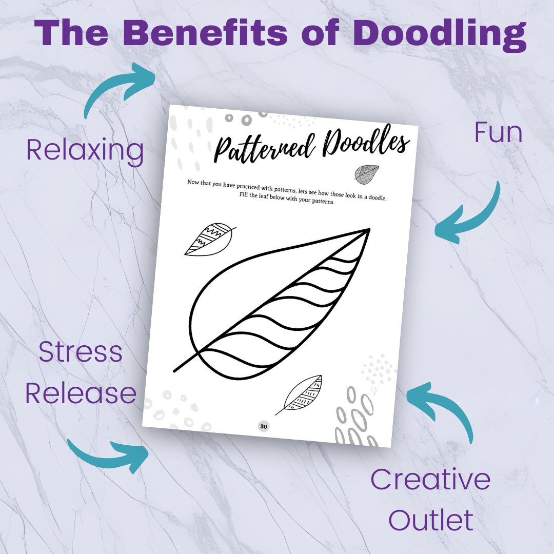Mindful Doodling Playbook Printable Mindfulness Activities - Etsy