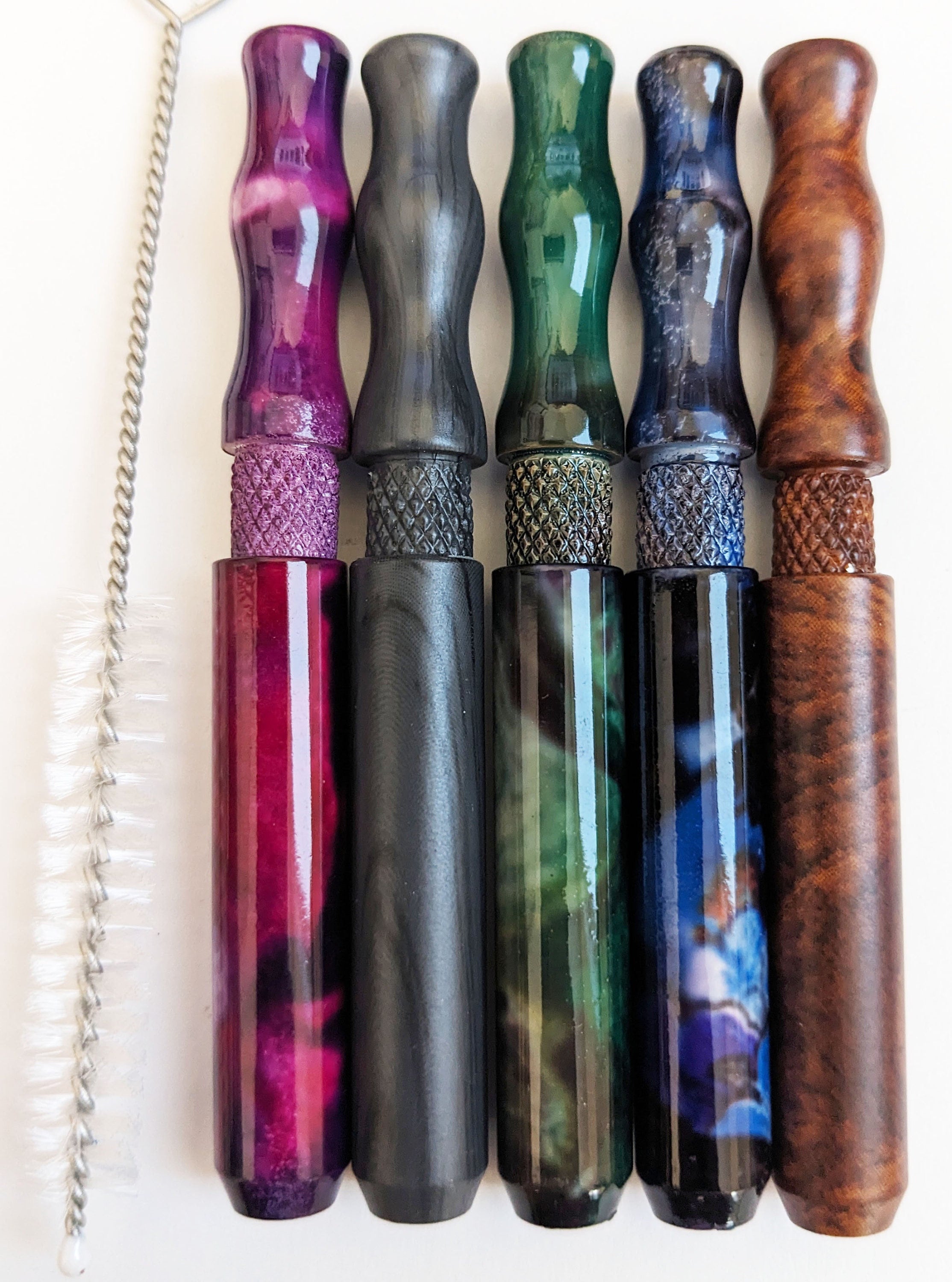 5x Metal One Hitters Spring Loaded 1 Hit Pipes 3.10 Long, 0.35 Variety ...