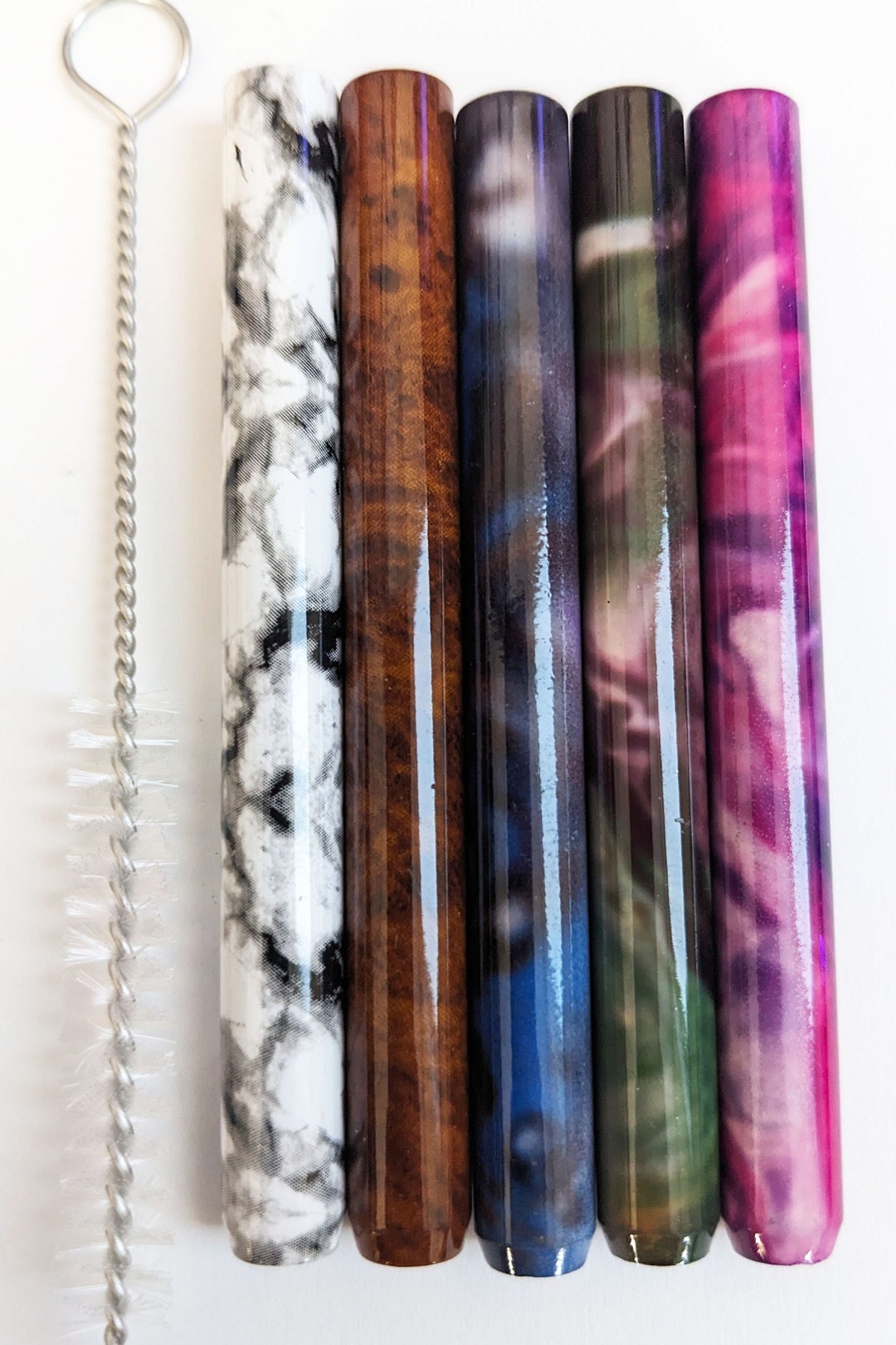 5x Metal One Hitter Dugout Pipe Cigarette Bat Large 78mm / 3.07" With ...