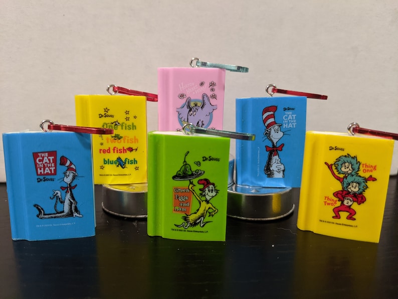 Miniature Dr. Seuss Books, Backpack Charm,mini Book, Dr. Seuss Lanyard ...