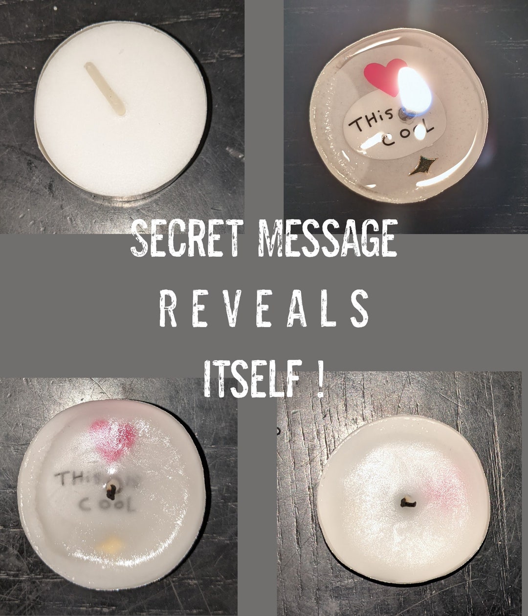 Candle With Message Inside, Secret Message Candle, Hidden Message ...