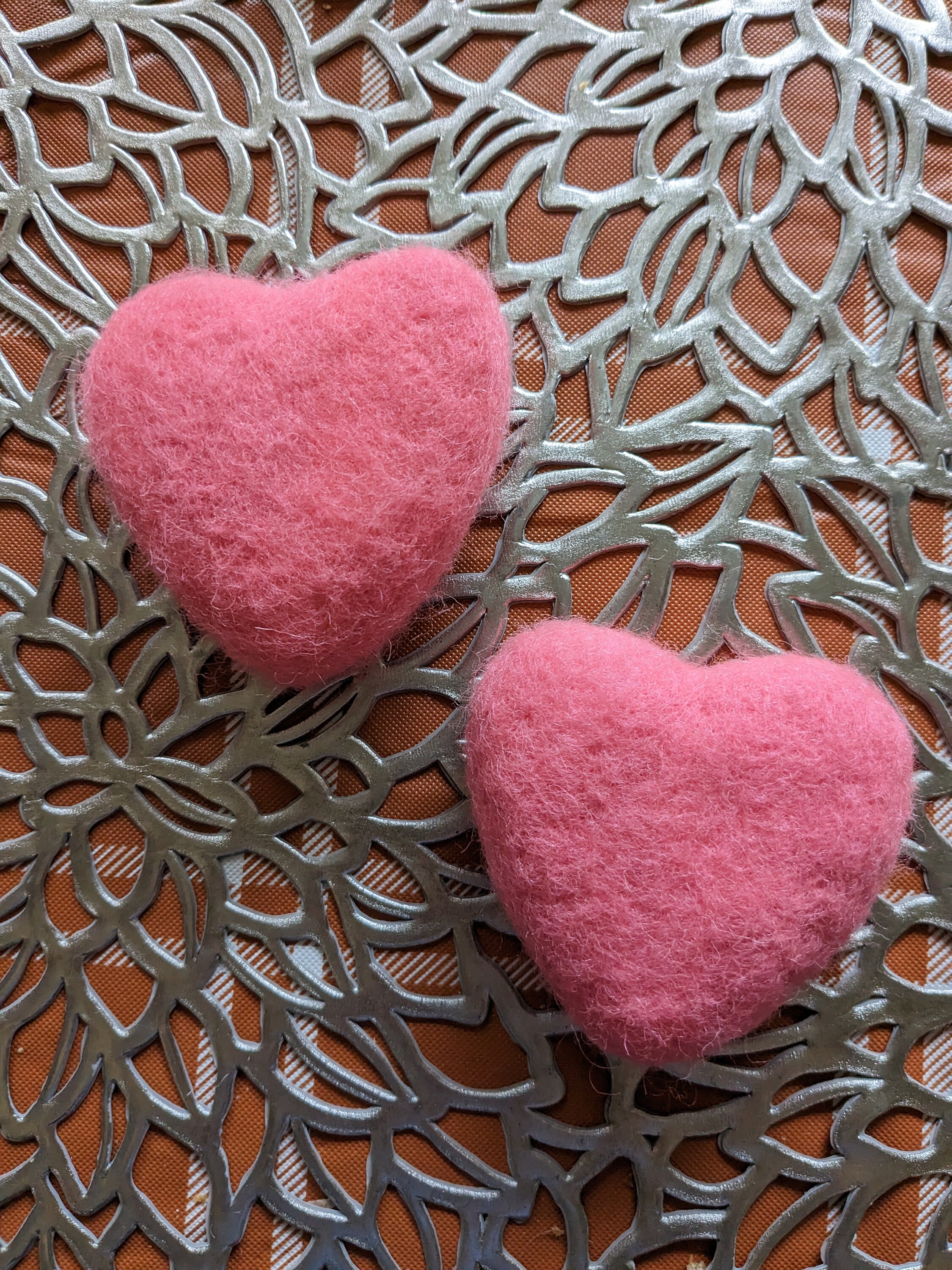 Pink Felt Heart, Pink Bowl Filler Vase Filler, Felt Decoration - Etsy
