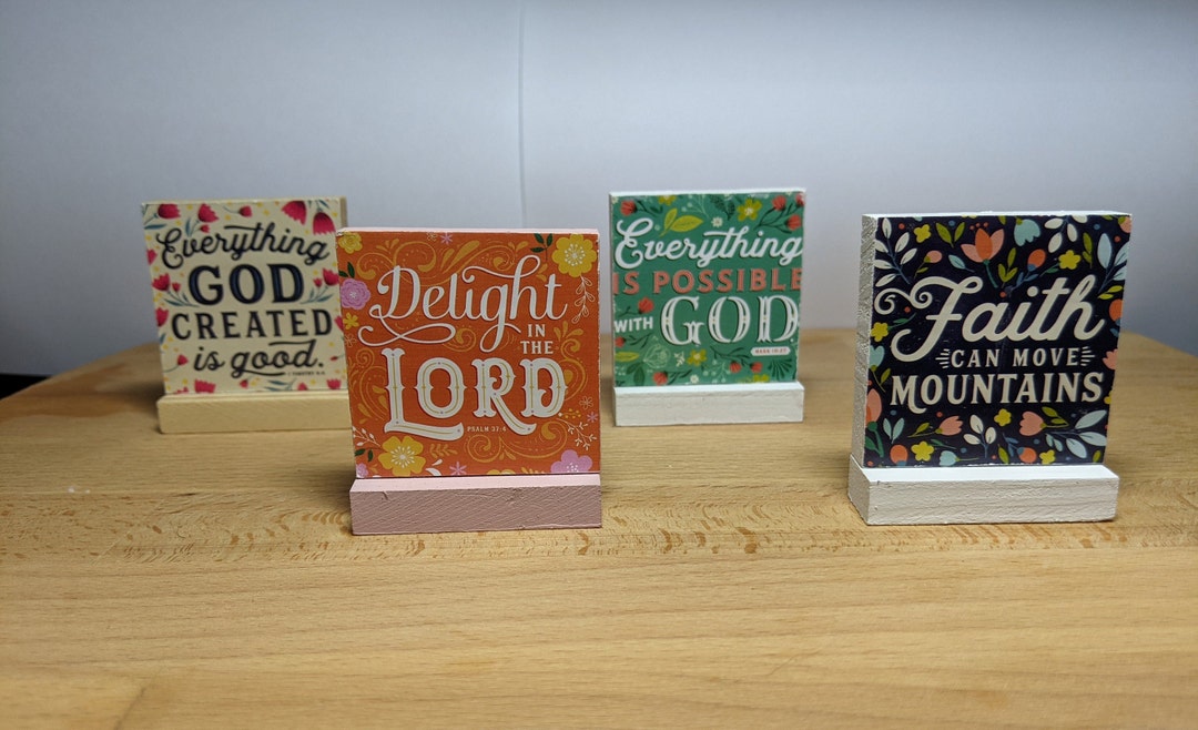 Tier Tray, Shelf Sitter, Bible Quote, Bible Verse, Faith God - Etsy