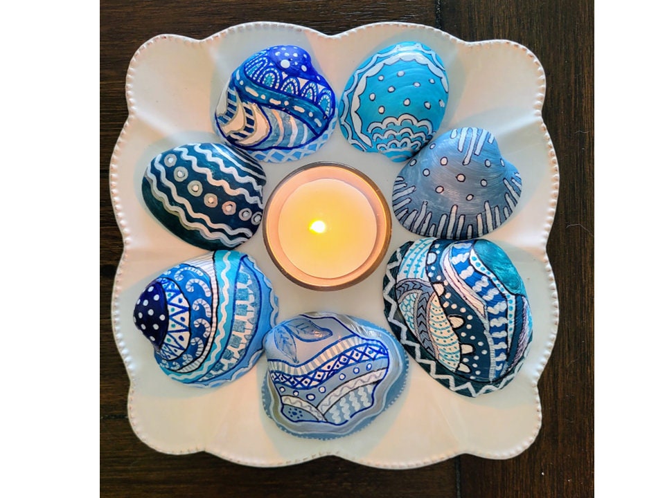 Color Display Groupings of Hand Painted Patterns on Shells - Etsy
