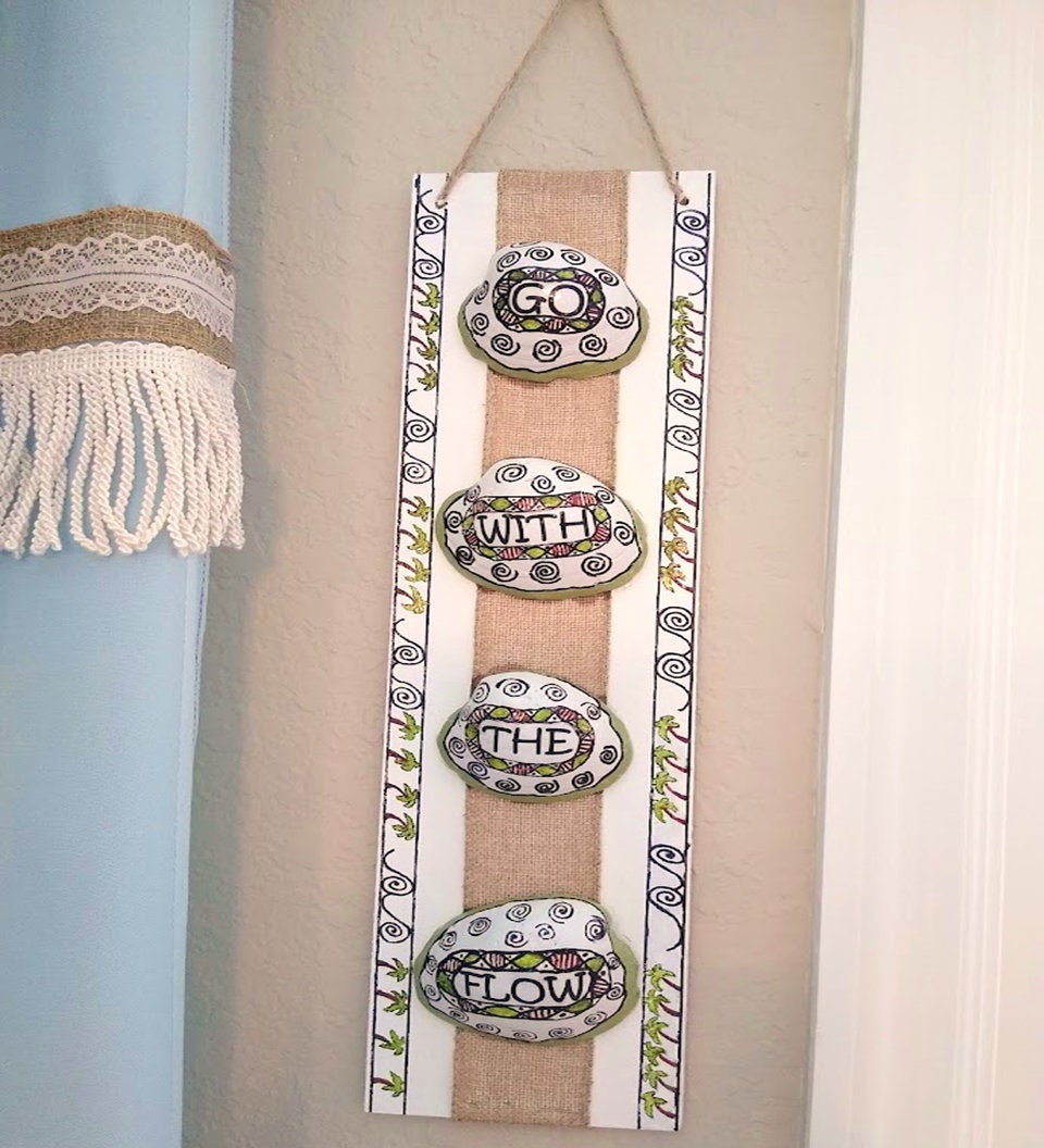 Boho Worded Sign With Hand Painted Shells on Wood - Etsy