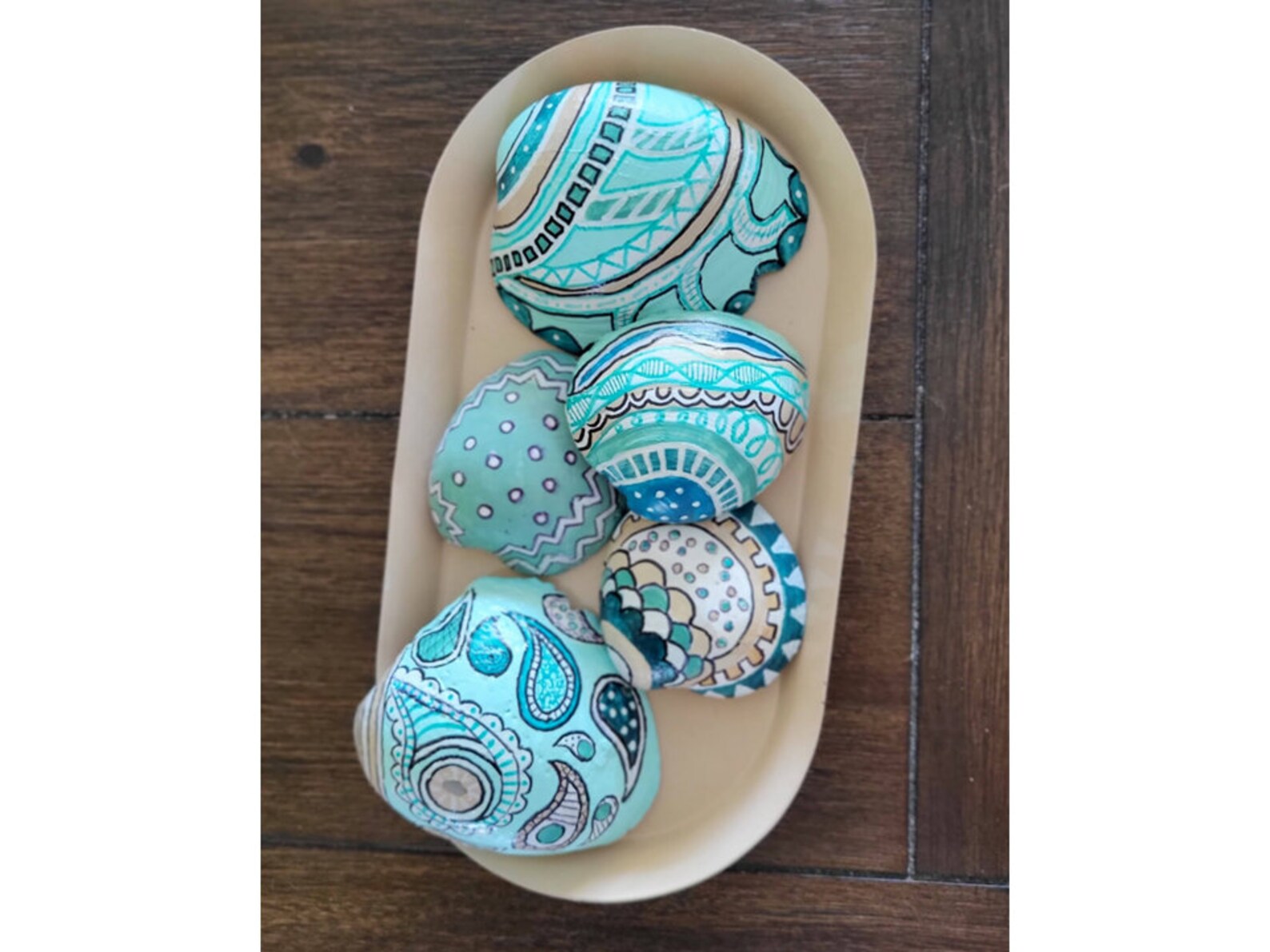 Color Display Groupings of Hand Painted Patterns on Shells - Etsy