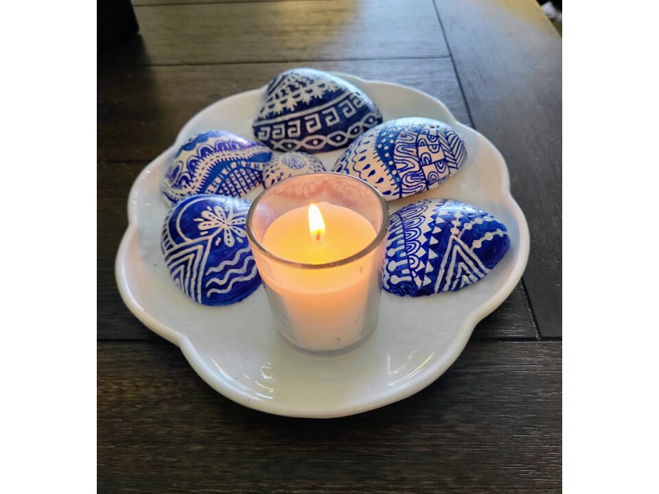 Color Display Groupings of Hand Painted Patterns on Shells - Etsy
