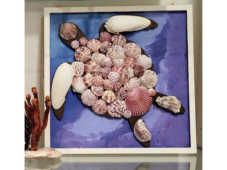 4 Different Styles of Sea Turtles Made With Real Shells on Large ...