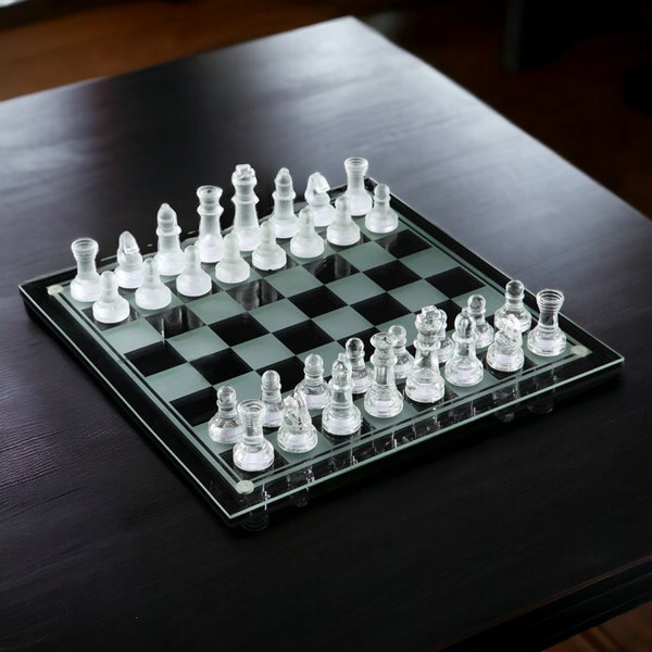 Glass Chess Set - Etsy