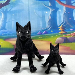 black wolf puppet