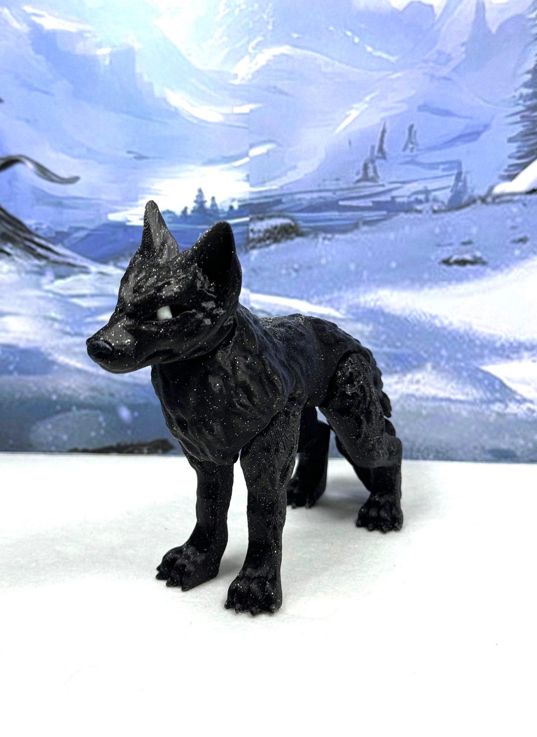 3D Printed Articulated Wolf Fidget Toy - Desk Decor - Etsy