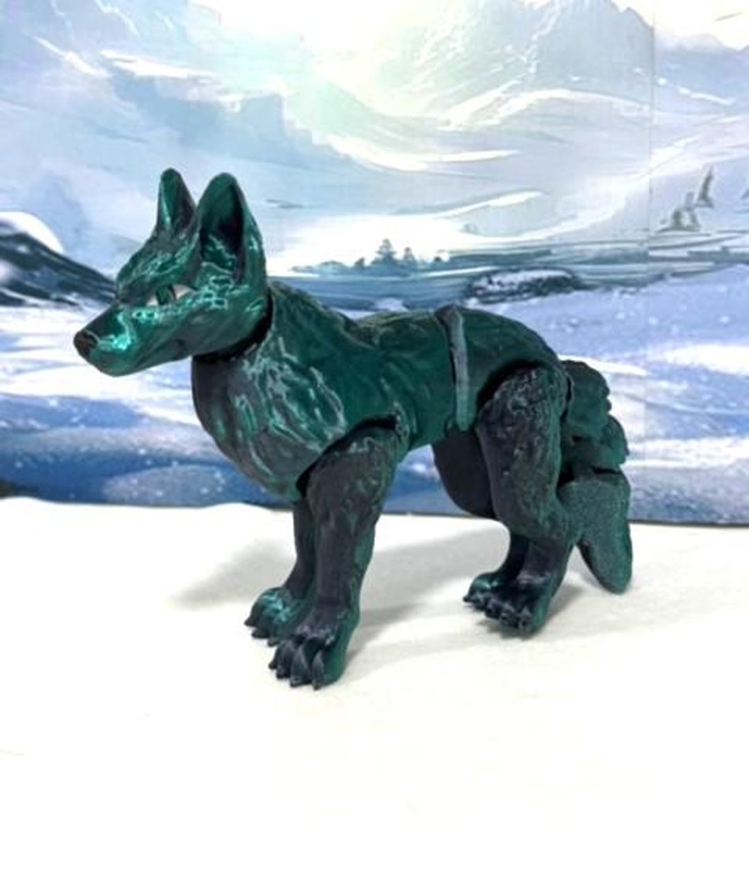 3D Printed Articulated Wolf Fidget Toy - Desk Decor - Etsy