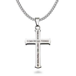 Personalized Cross Necklace-custom Engraved Necklace-pendant Necklace ...