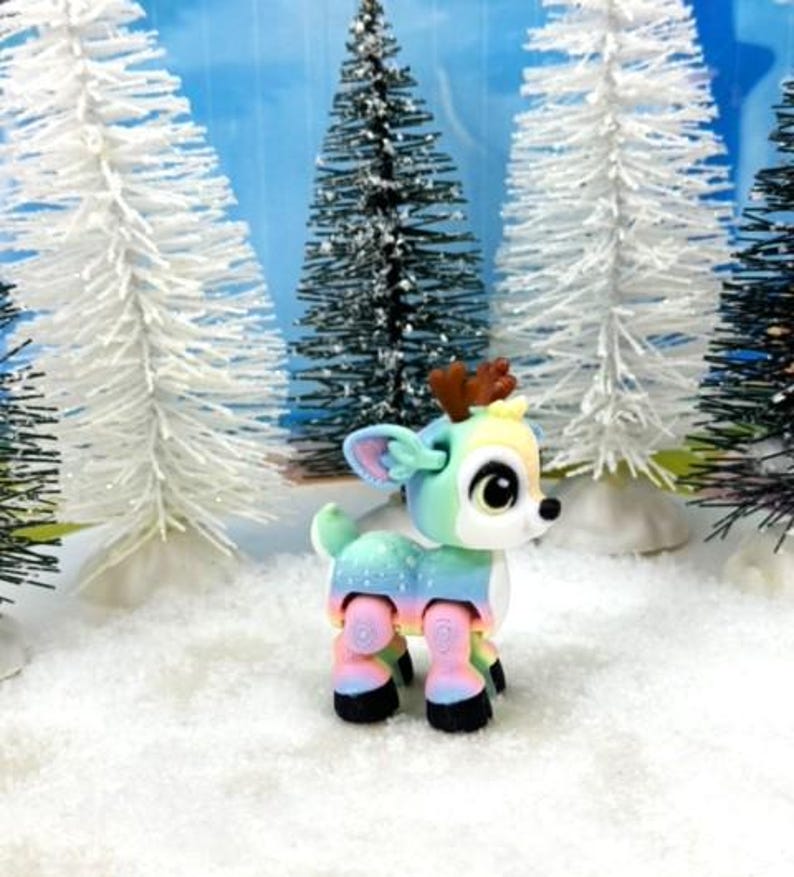 3D Printed Christmas Reindeer Set: Articulated Festive Decoration - Etsy