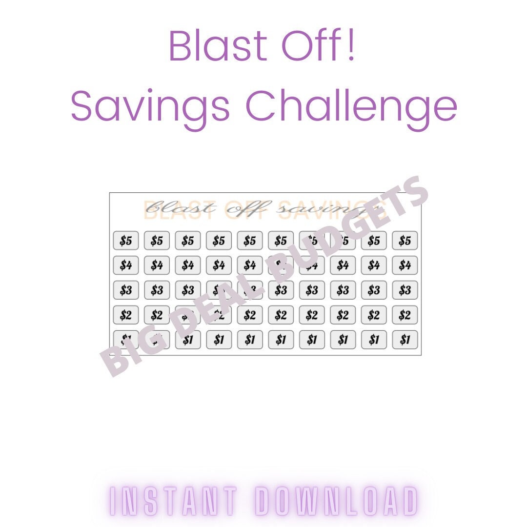 Blast Off Savings Challenge Cash Stuffing Cash Budgeting Savings Cash ...