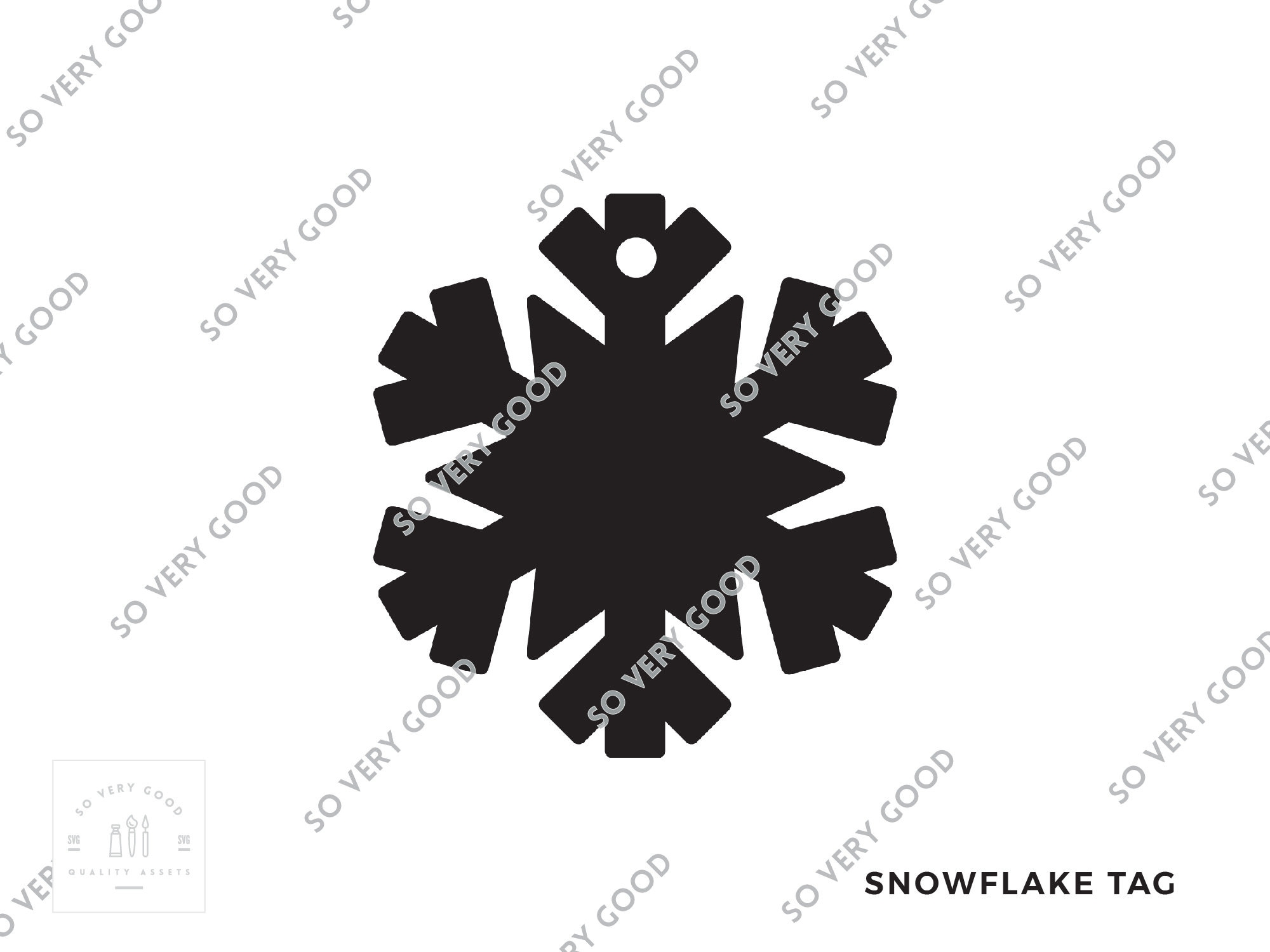 Snowflake Gift Tag · SVG DXF PNG Jpg · Digital Download - Etsy