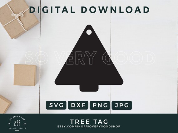 Tree Gift Tag SVG DXF PNG Jpg Digital Download | Etsy