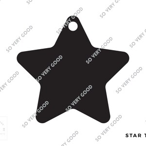 Star Gift Tag · SVG DXF PNG Jpg · Digital Download - Etsy
