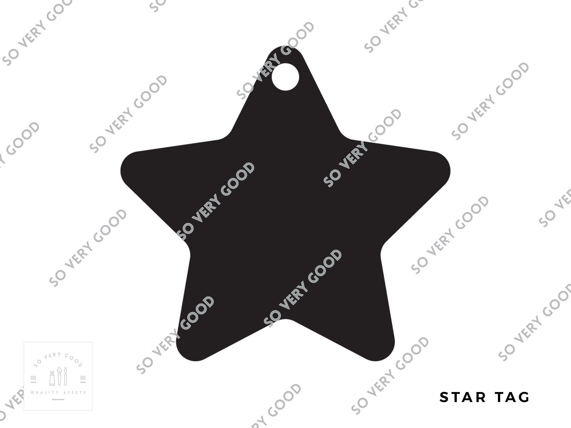 Star Gift Tag · SVG DXF PNG Jpg · Digital Download - Etsy