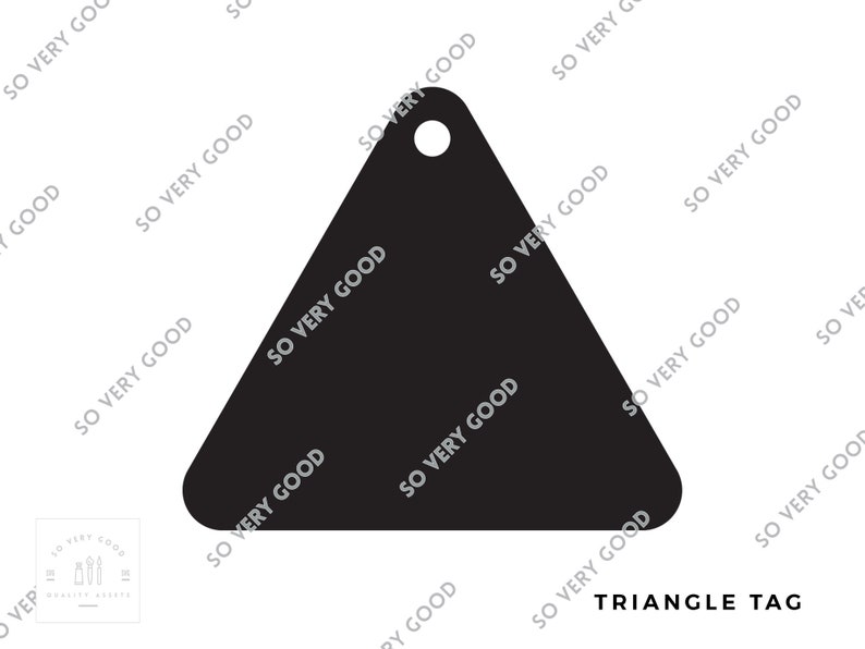 Triangle Gift Tag SVG DXF PNG Jpg Digital Download - Etsy