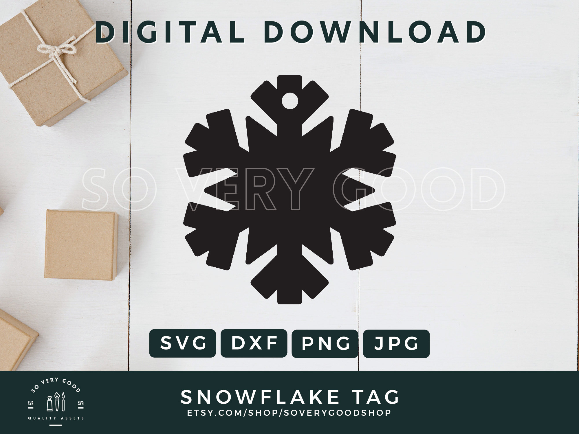 Snowflake Gift Tag · SVG DXF PNG Jpg · Digital Download - Etsy
