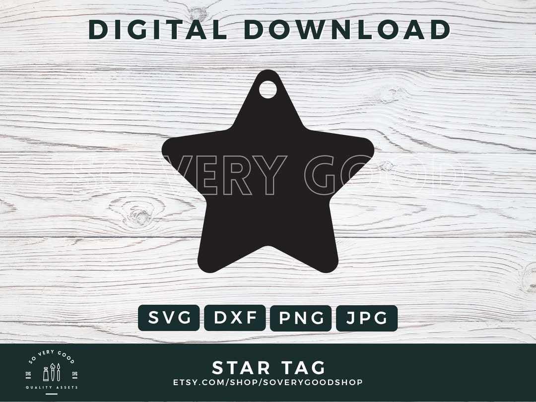 Star Gift Tag · SVG DXF PNG Jpg · Digital Download - Etsy